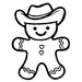 Cowboy Gingerbread Man SVG, Funny Gingerbread Clipart PNG, Snowman SVG ...
