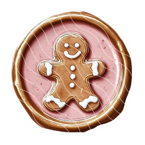 Preppy Coquette Gingerbread Clipart Watercolor, Gingerbread Man PNG ...