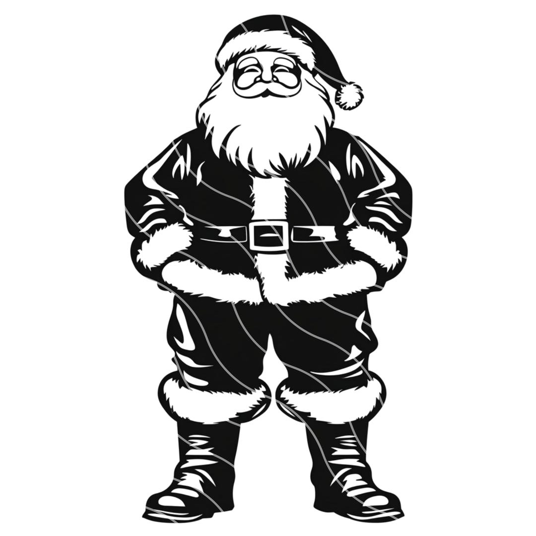 Christmas Standing Santa SVG, Full Body Santa Claus Gingerbread Man SVG ...