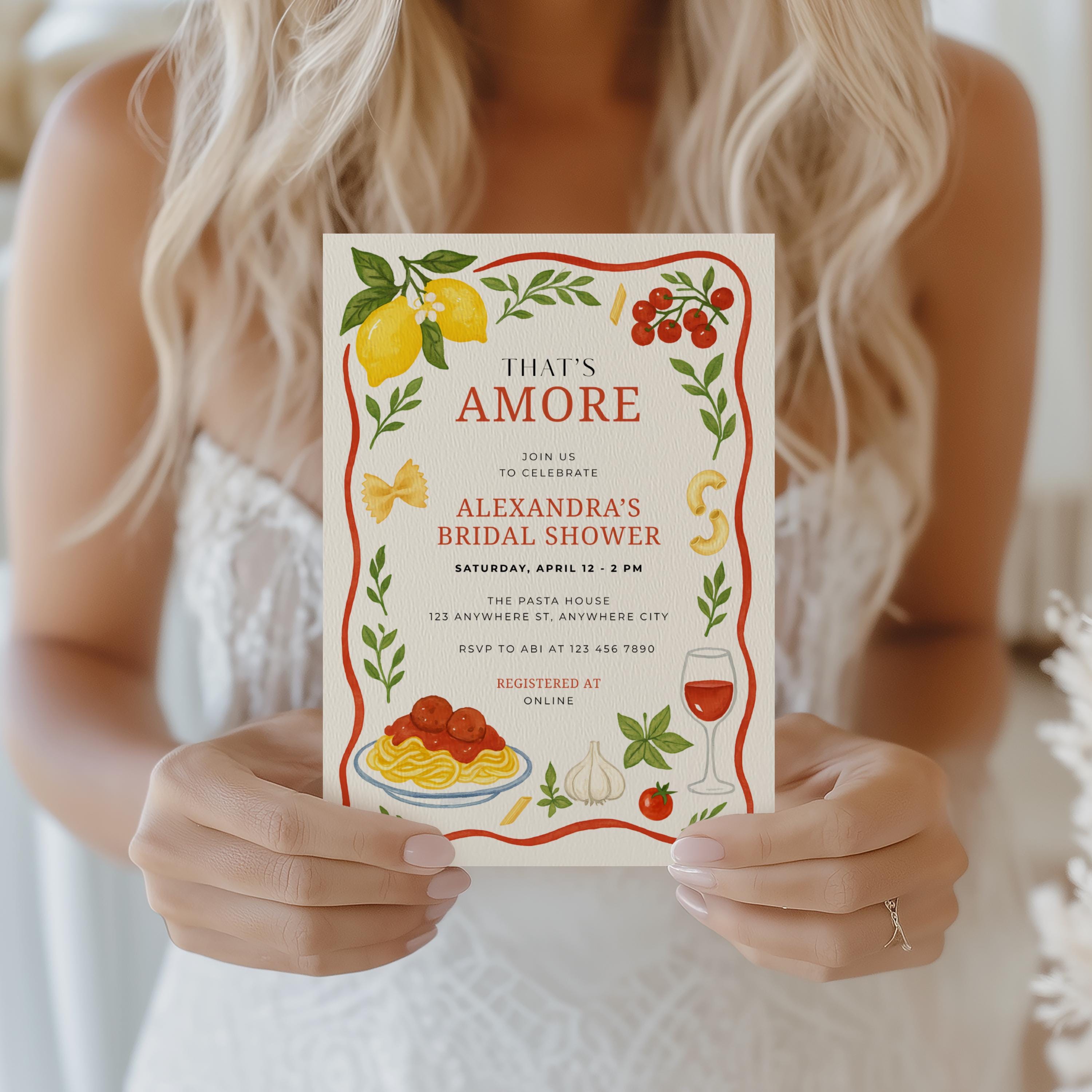 That's Amore Bridal Shower Invitation Template - Italian Bridal Shower ...