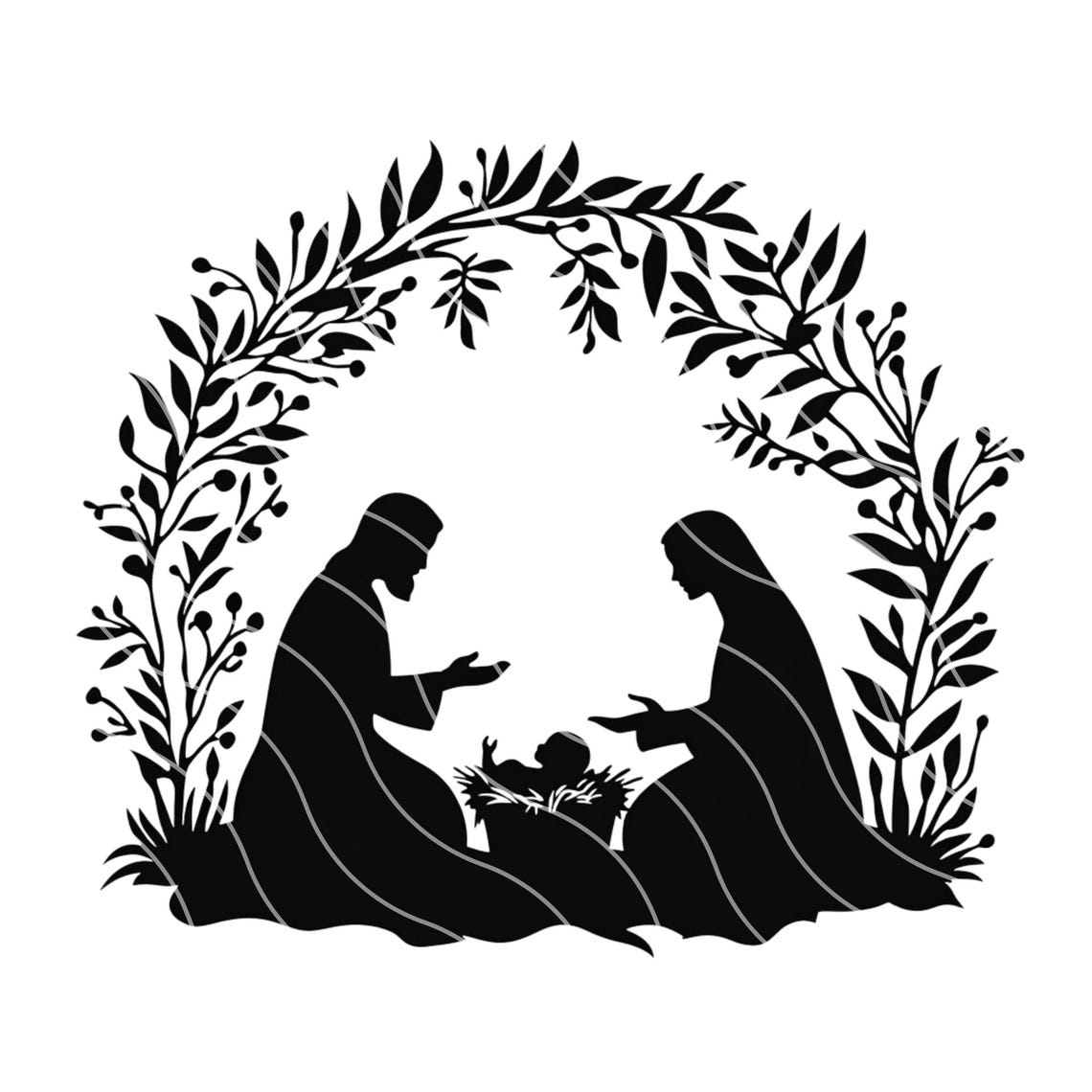 Nativity SVG, Nativity Scene Svg, Christian Christmas Clipart Nativity ...