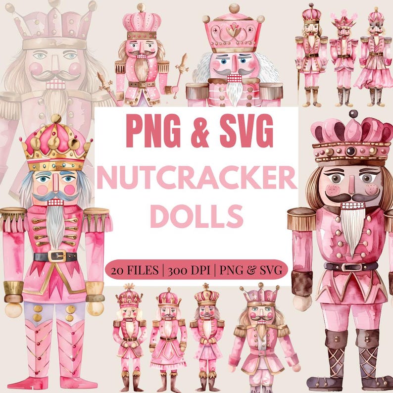 Pink Nutcracker PNG Clipart & SVG, Merry Christmas Ballet PNG ...
