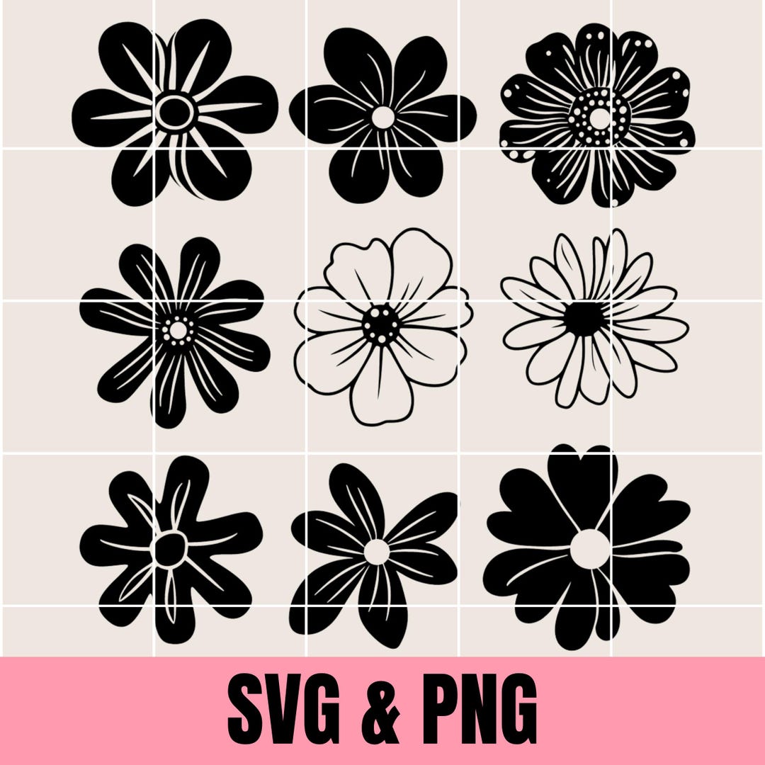 Wildflower SVG, Birth Flower SVG, Cute Floral Spring Svg Files, Rolled ...