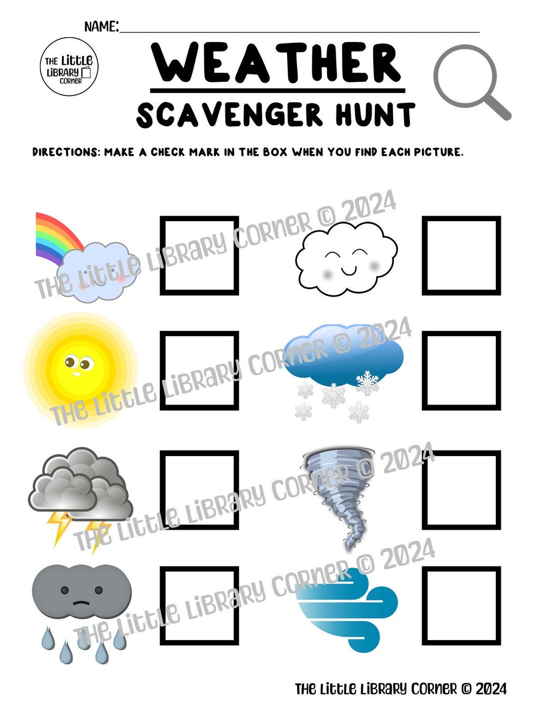 Weather Scavenger Hunt - Etsy