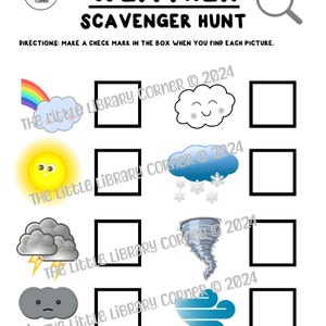Weather Scavenger Hunt - Etsy