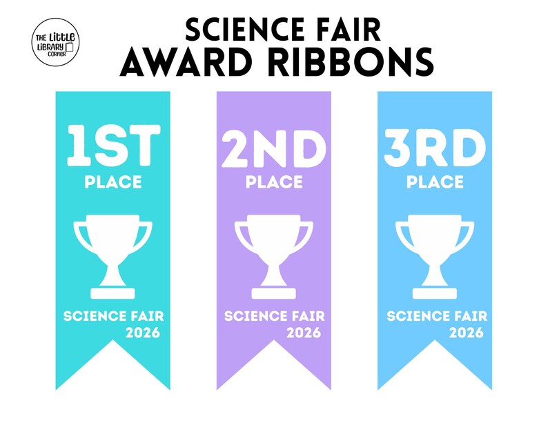 Science Fair Award Ribbons Template-editable With Canva Pro - Etsy