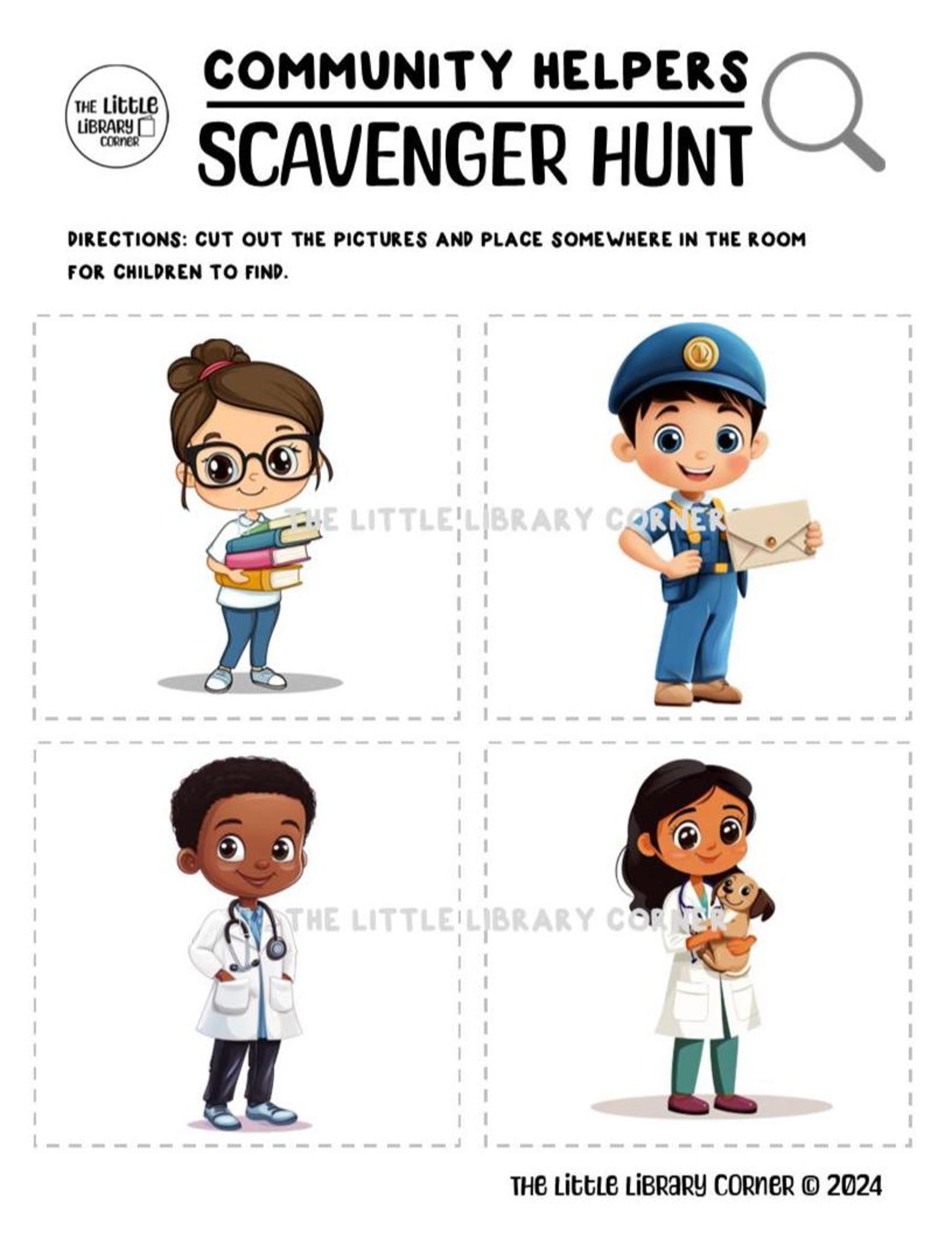 Community Helpers Scavenger Hunt - Etsy