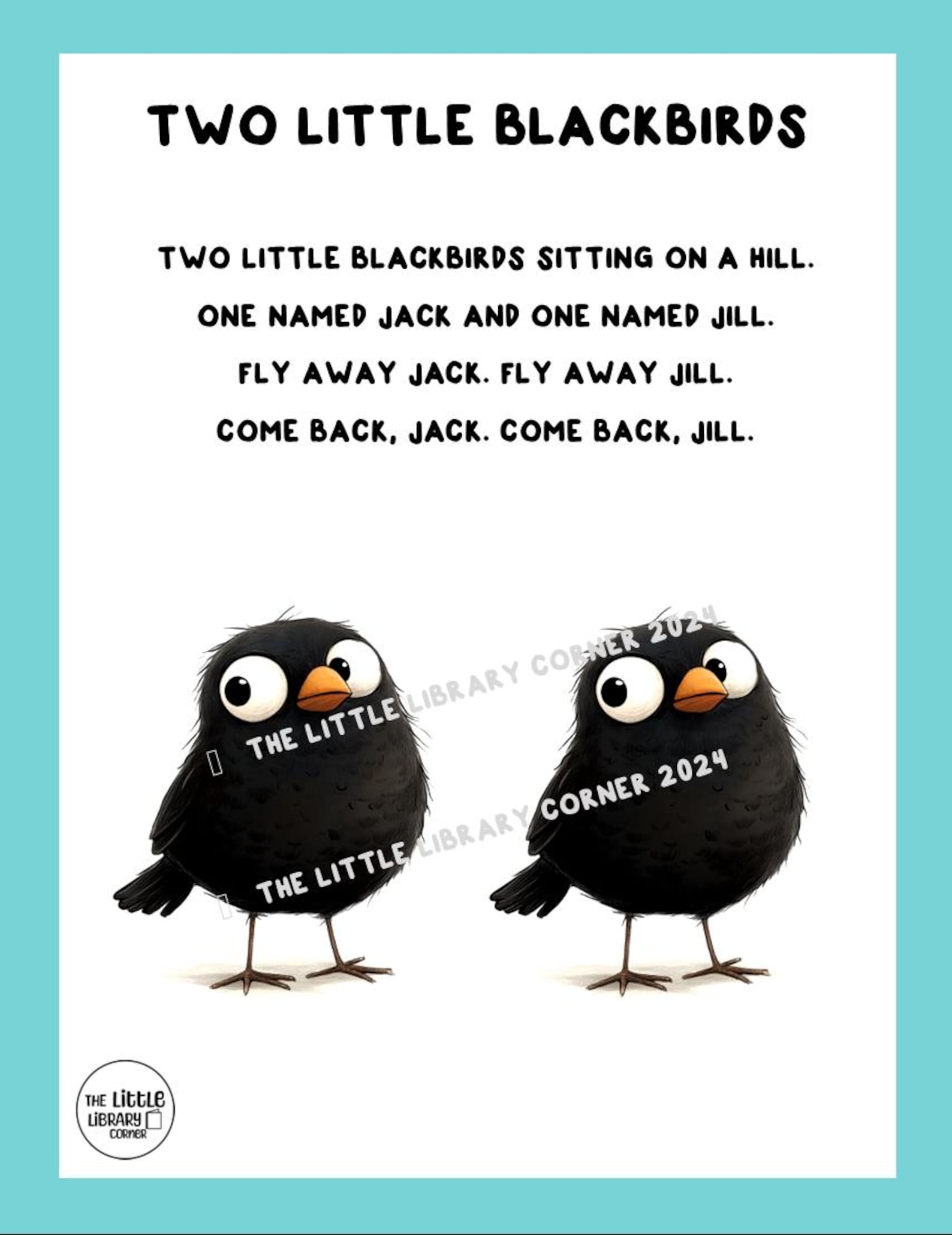 Nursery Rhyme Printable Posters - Etsy