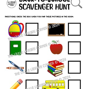 Back to School Scavenger Hunt - Etsy