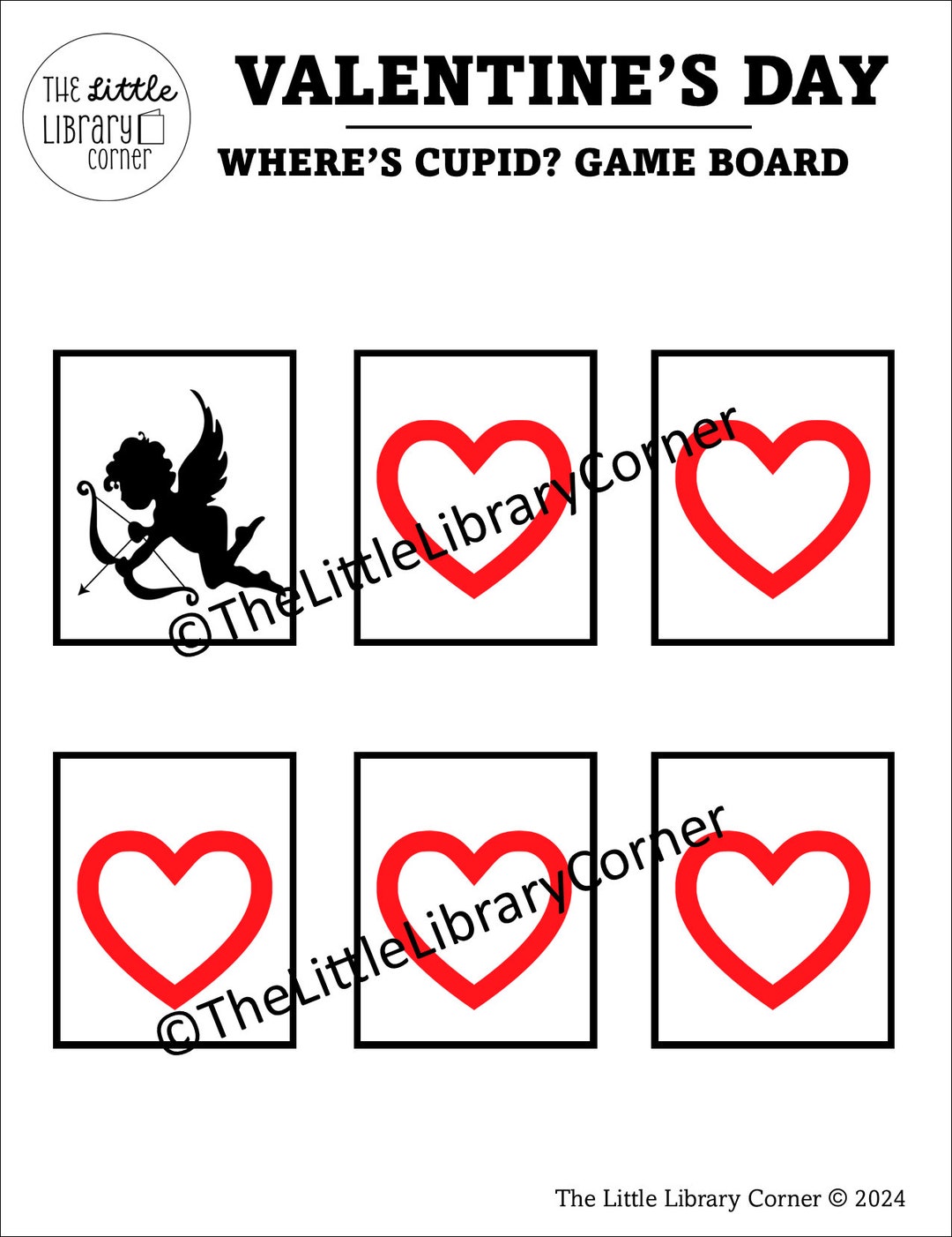 Where's Cupid Valentine Game Printable - Etsy