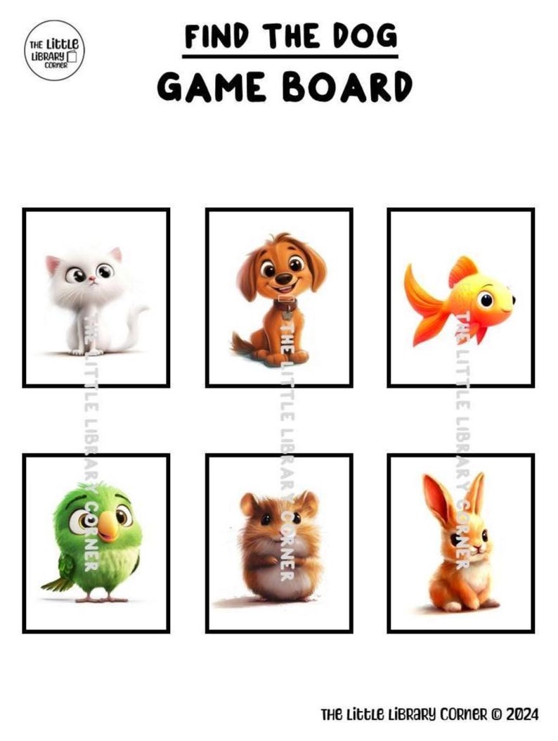 Find the Dog Game - Etsy