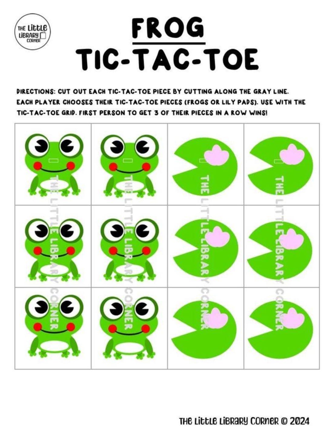 Frog Tic-tac-toe - Etsy