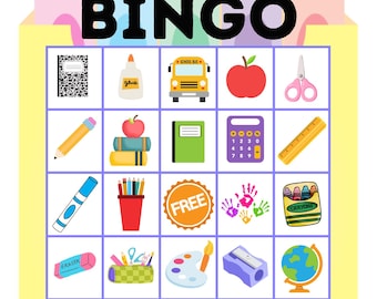 Back to School Bingo - Etsy