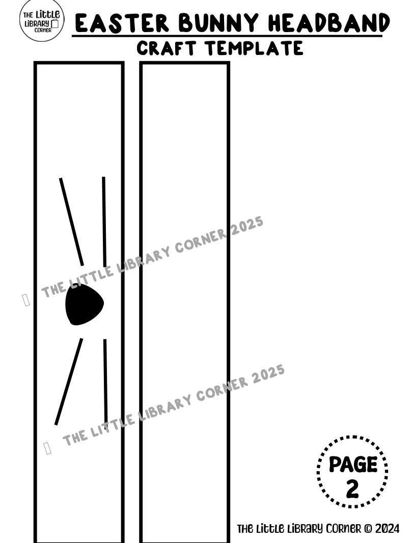 Easter Bunny Headband Craft Template - Etsy
