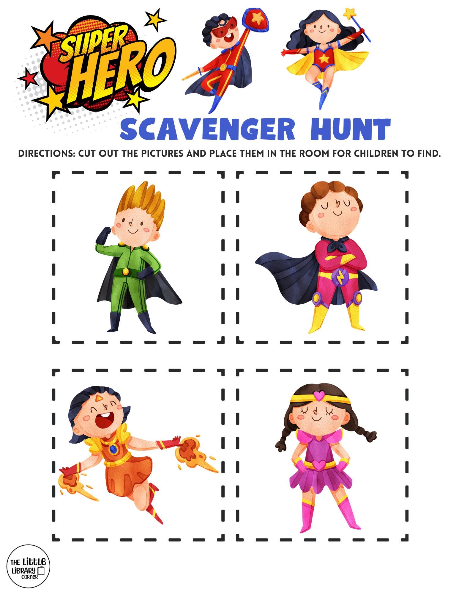 Superhero Scavenger Hunt Game - Etsy