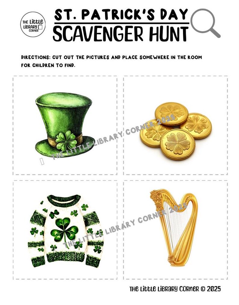 St. Patrick's Day Scavenger Hunt - Etsy