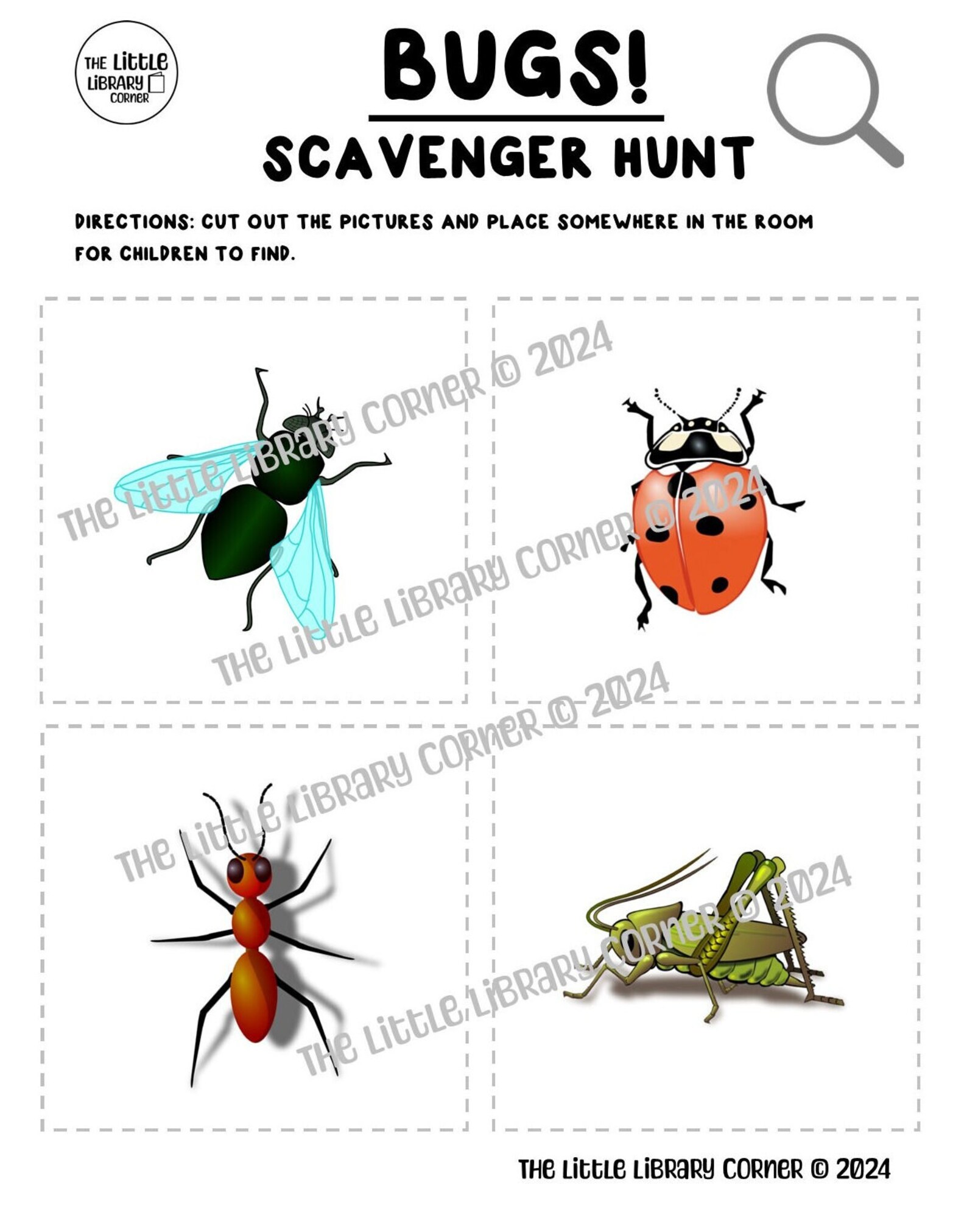 Bugs Scavenger Hunt - Etsy