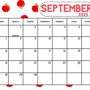 School Year Monthly Calendars 2025-2026 Template-editable With Canva ...