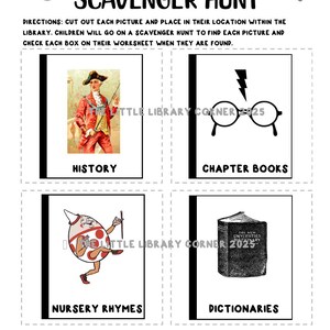 Library Scavenger Hunt - Etsy