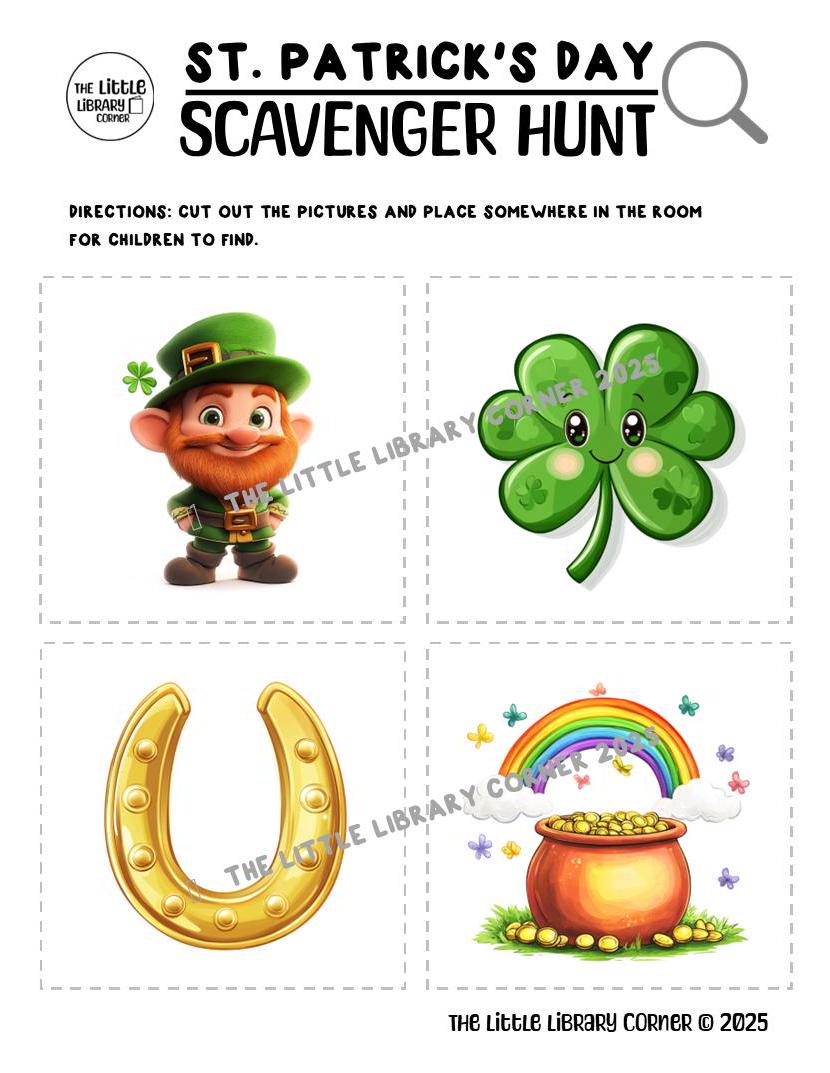 St. Patrick's Day Scavenger Hunt - Etsy