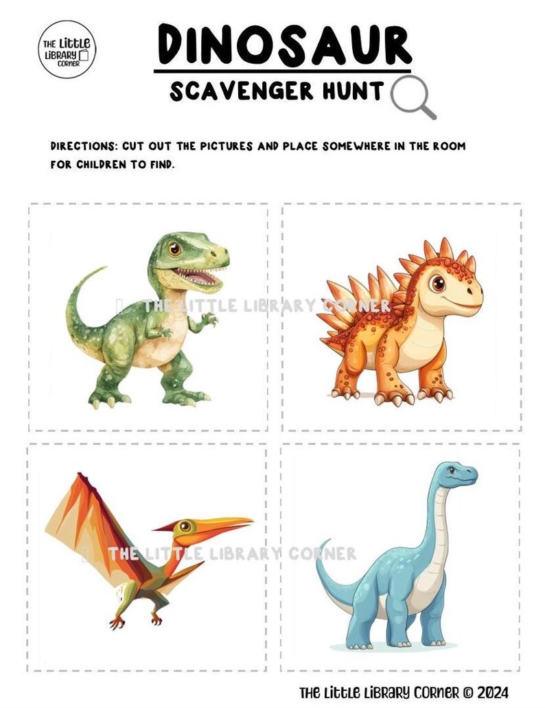 Dinosaur Scavenger Hunt - Etsy