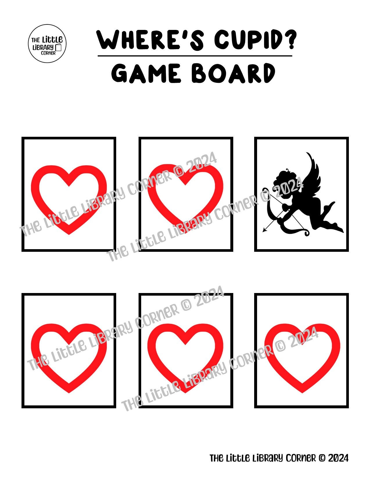 Where's Cupid Valentine Game Printable - Etsy