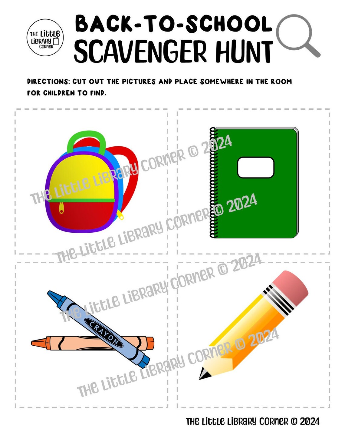 Back to School Scavenger Hunt - Etsy