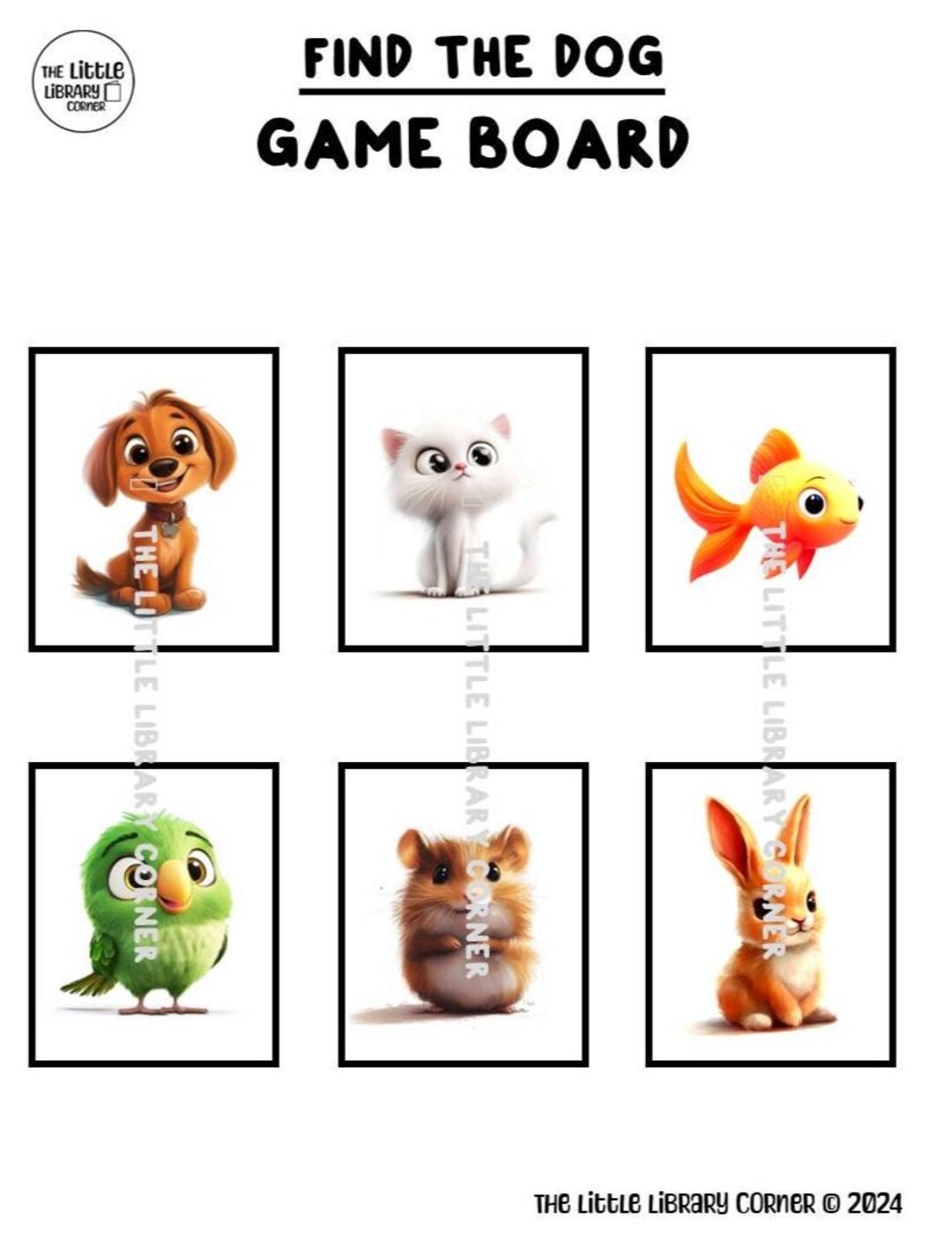 Find the Dog Game - Etsy