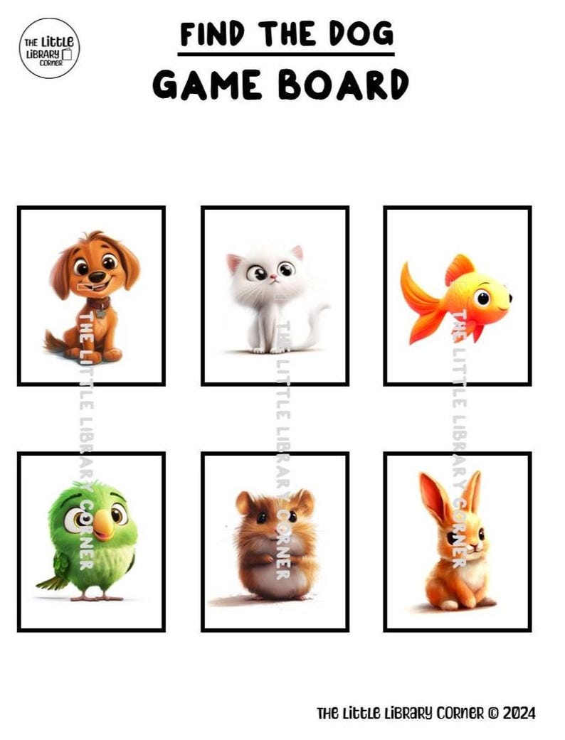 Find the Dog Game - Etsy
