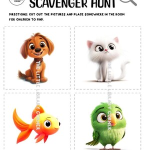 Pets Scavenger Hunt - Etsy