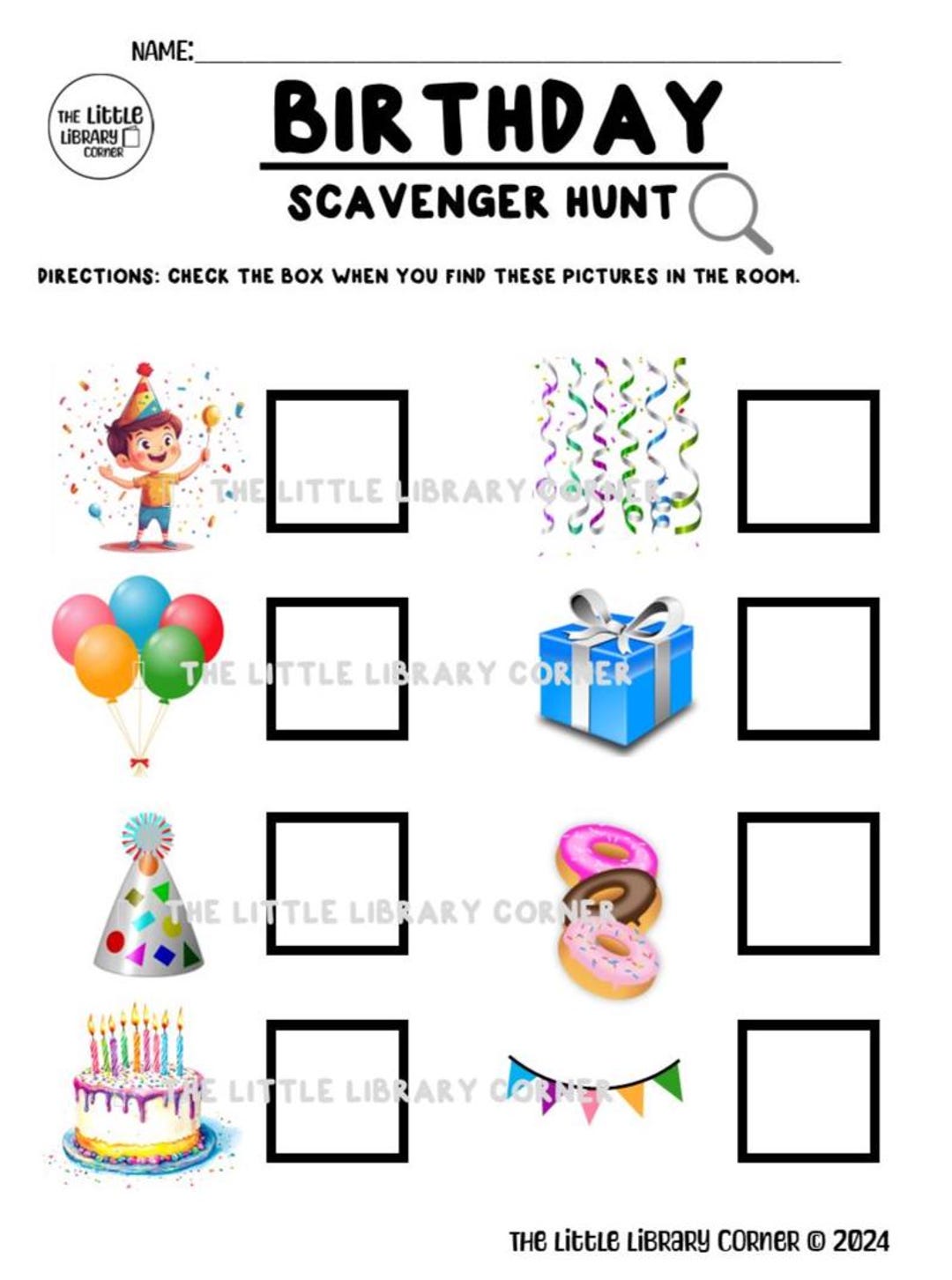 Birthday Scavenger Hunt - Etsy
