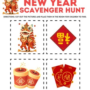 Chinese New Year Scavenger Hunt - Etsy