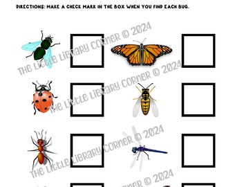 Kids Mud Bug Scavenger Hunt Printable Digital Download Backyard Nature ...