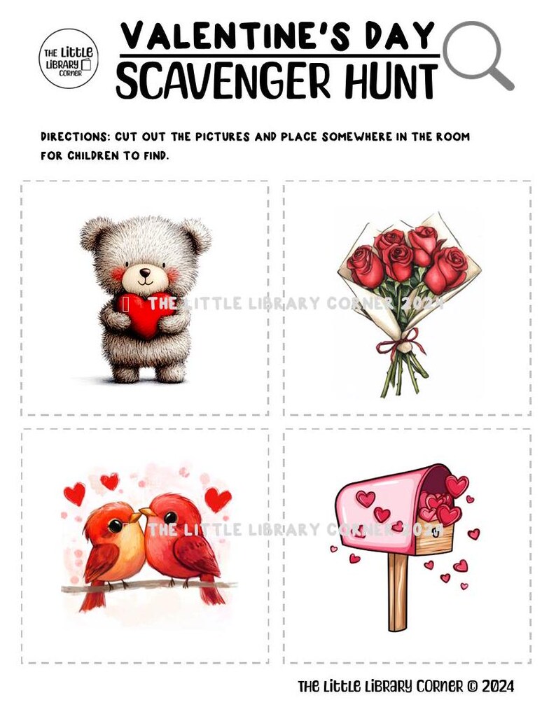 Valentine's Day Scavenger Hunt - Etsy