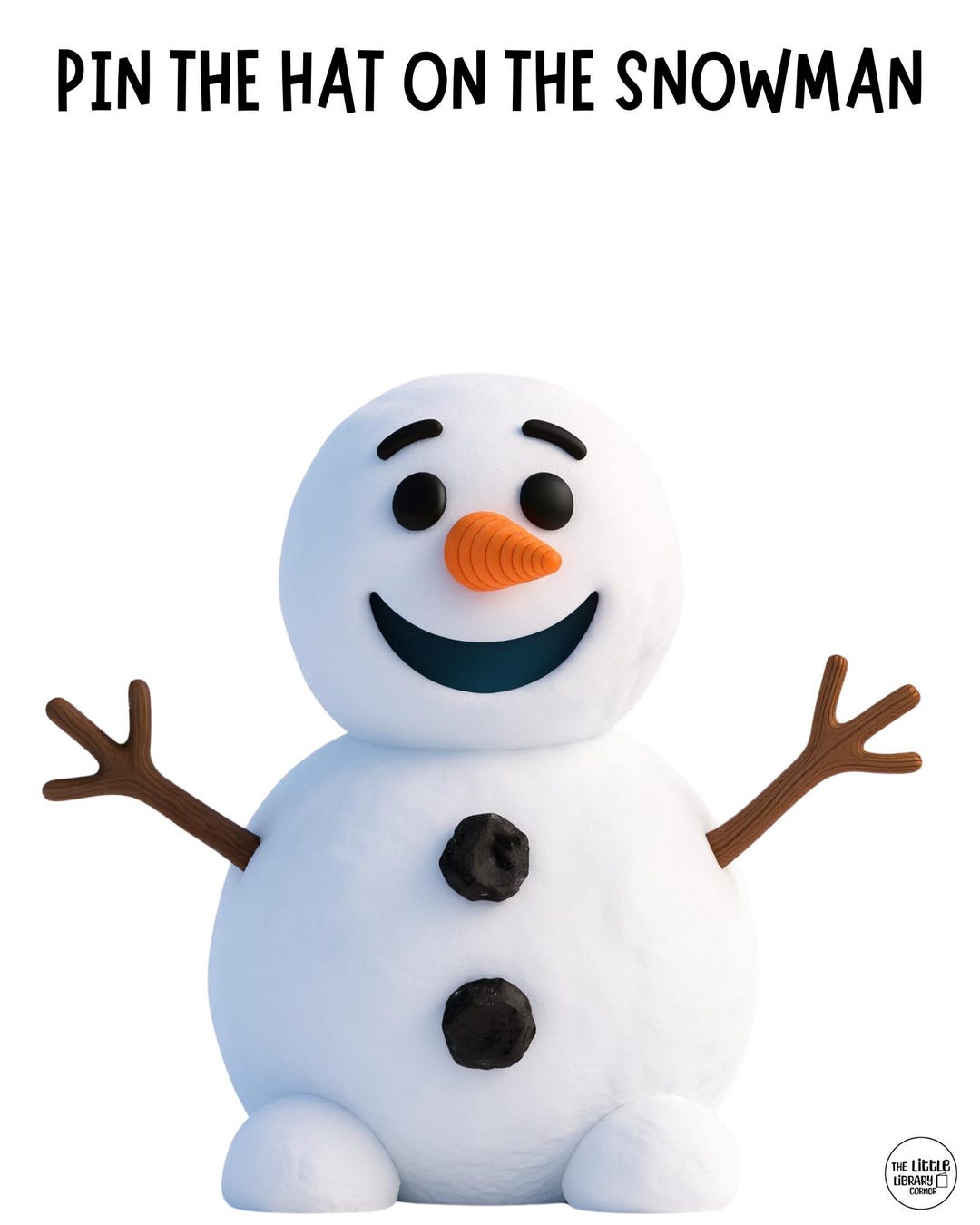 Pin the Hat on the Snowman Game - Etsy