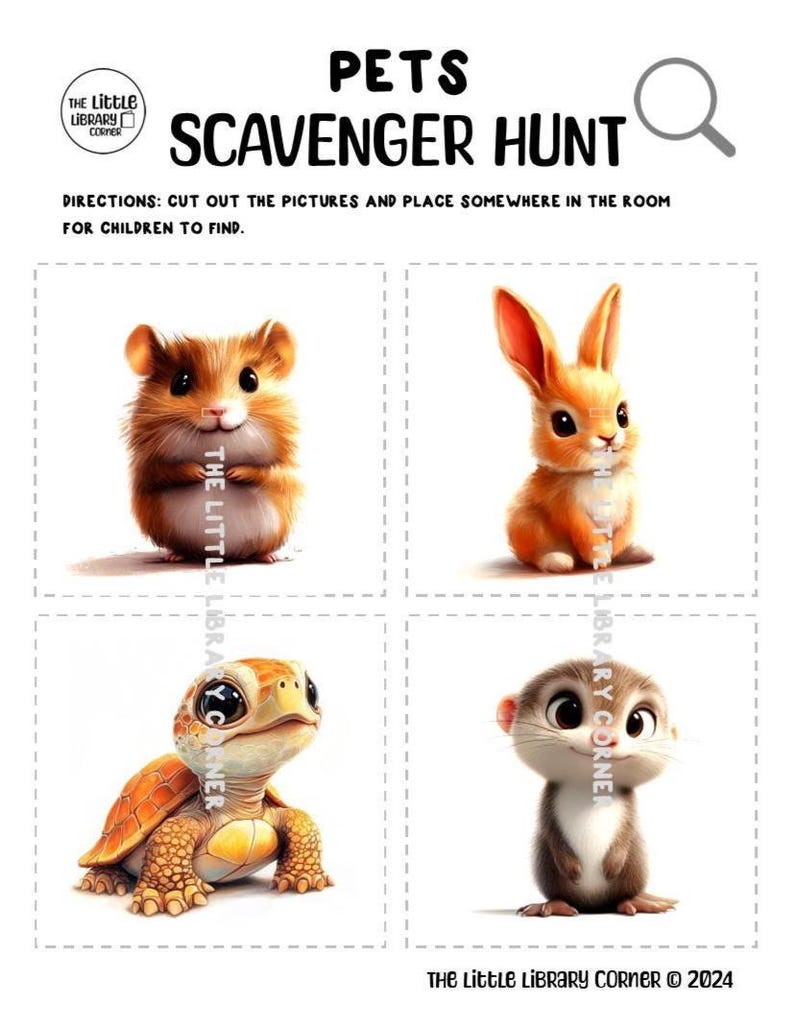 Pets Scavenger Hunt - Etsy