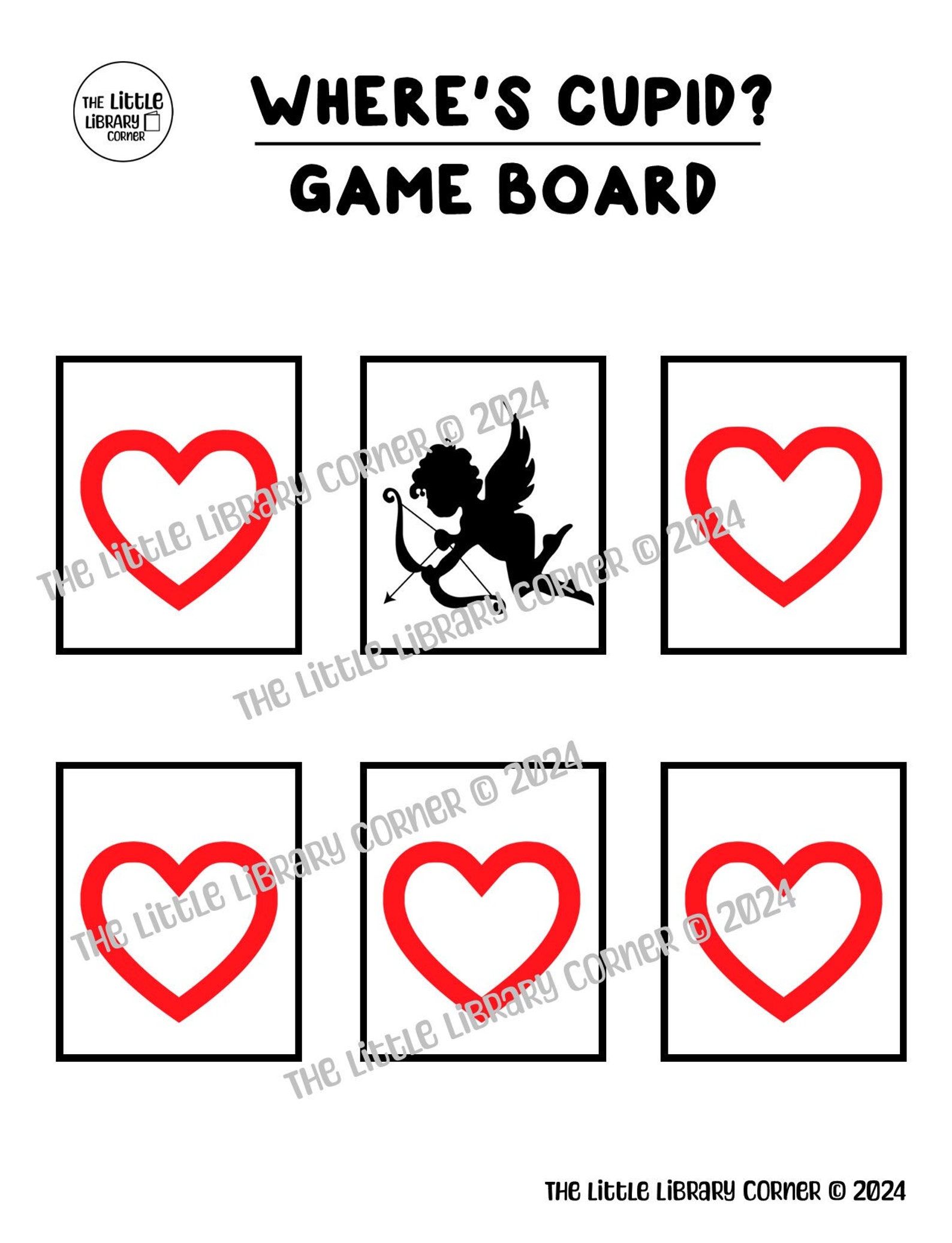Where's Cupid Valentine Game Printable - Etsy