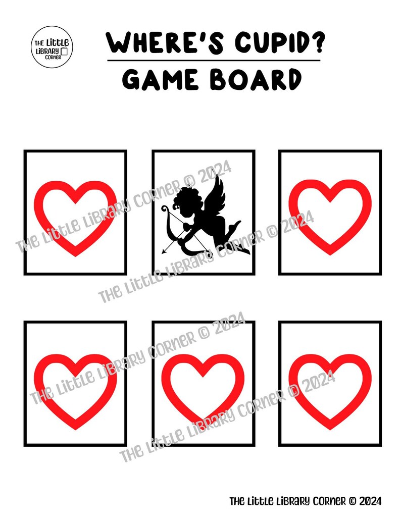 Where's Cupid Valentine Game Printable - Etsy