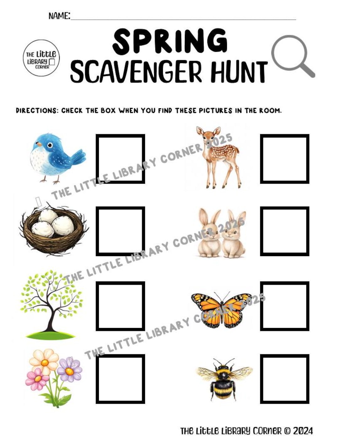 Spring Scavenger Hunt - Etsy