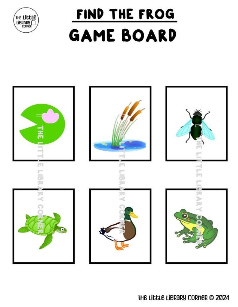 Find the Frog Lift-the-flap Game - Etsy