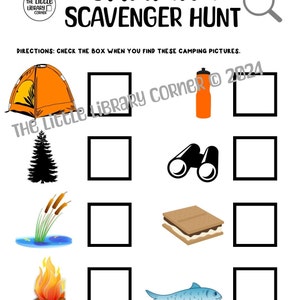 Camping Scavenger Hunt - Etsy