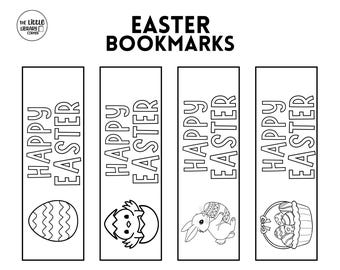 Easter Coloring Bookmarks Printable | Coloring Page for Kids | Spring ...