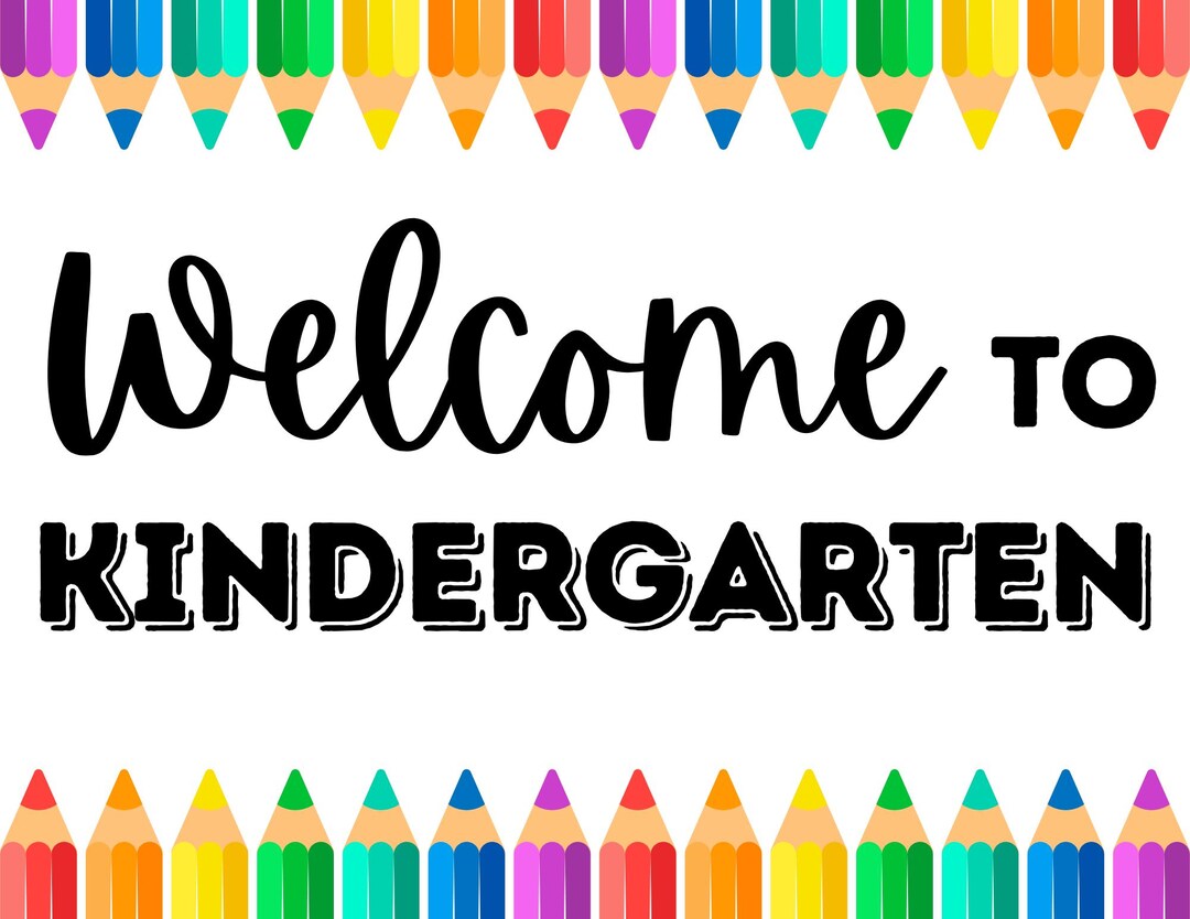 Welcome to Kindergarten Sign - Etsy