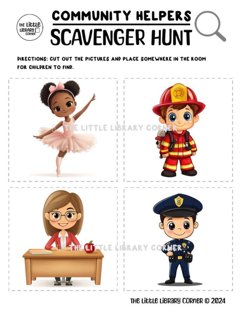 Community Helpers Scavenger Hunt - Etsy