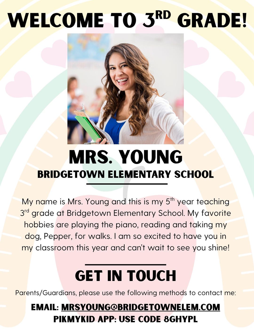 Teacher Welcome Letter Template-editable With Canva Pro - Etsy