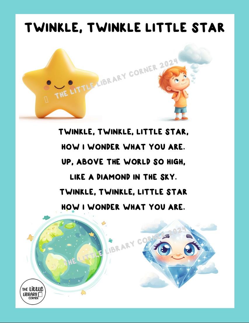 Nursery Rhyme Printable Posters - Etsy