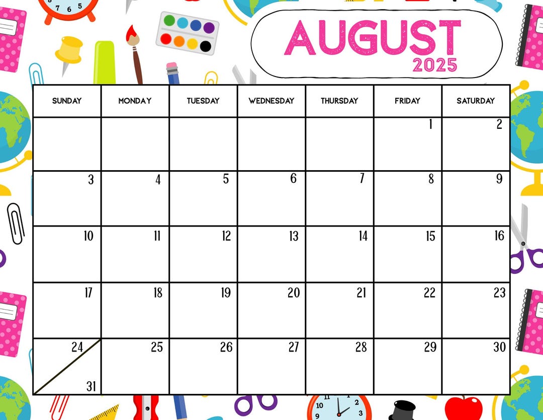 School Year Monthly Calendars 2025-2026 Template-editable With Canva ...