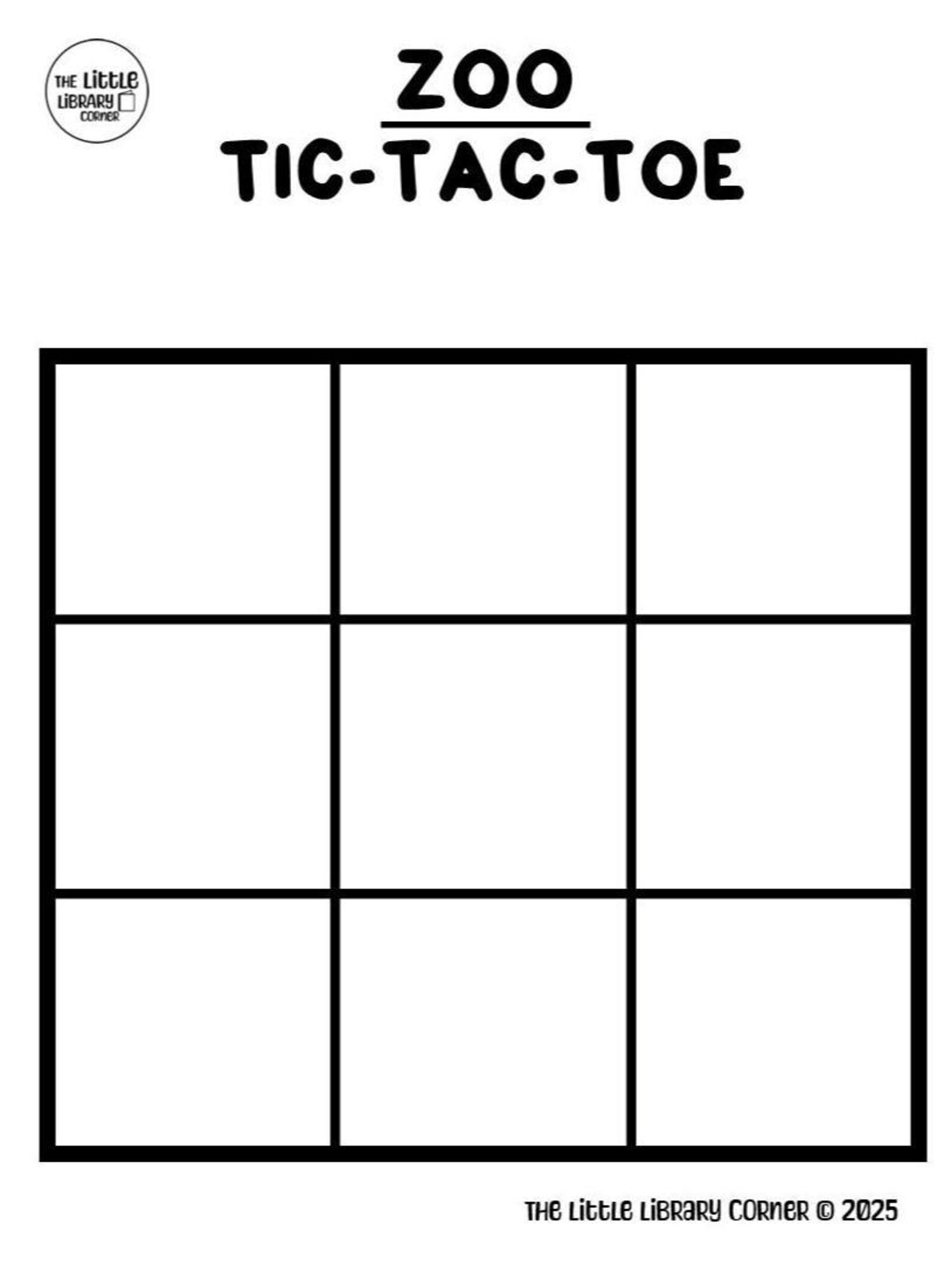 Zoo Tic-tac-toe - Etsy