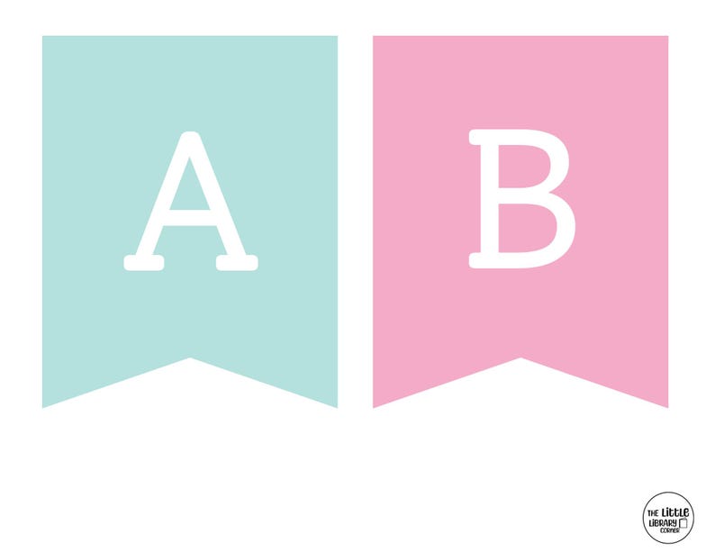 Pastel Alphabet and Number Banner - Etsy