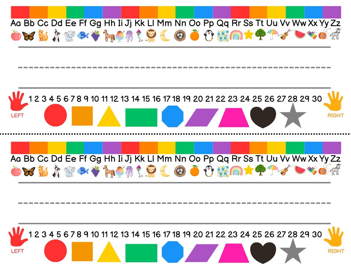Preschool/kindergarten Desk Name Plates-write In - Etsy